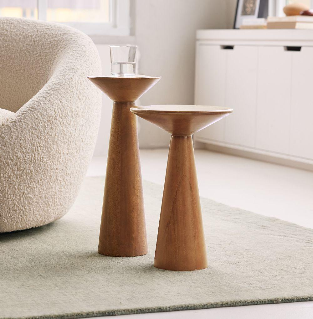 Meyer Wooden Drink Tables Retro Sustainable Design West Elm UK